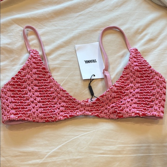triangl swimwear | Swim | Maia Alina Pink Crochet Scoop Bikini | Poshmark